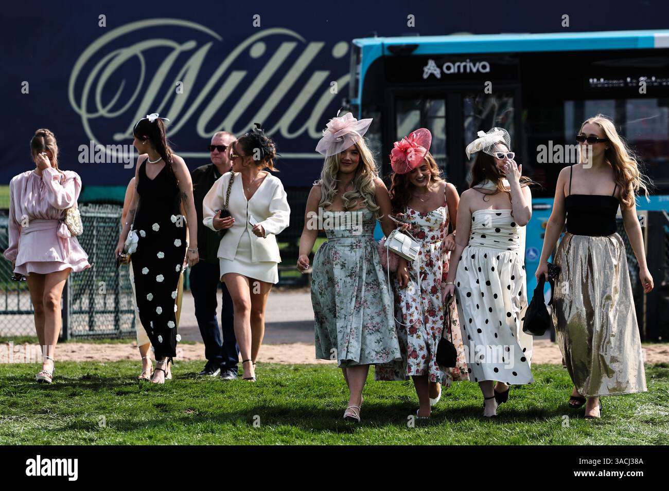 Racegoers arrive during the Randox Grand National 2025 Day 2 Ladies Day ...