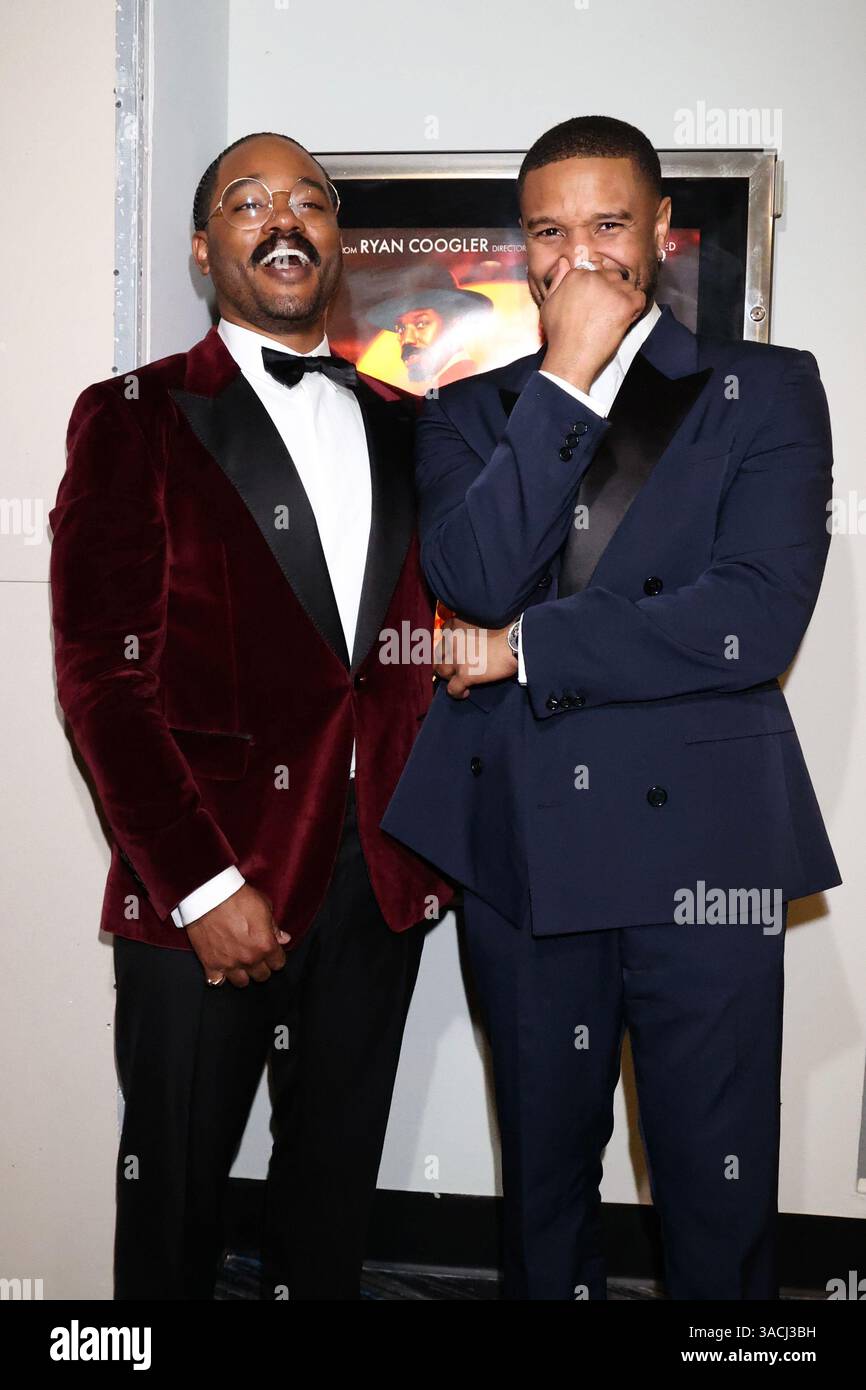 New York, NY, USA. 3rd Apr, 2025. Ryan Coogler and Michael B. Jordan at ...