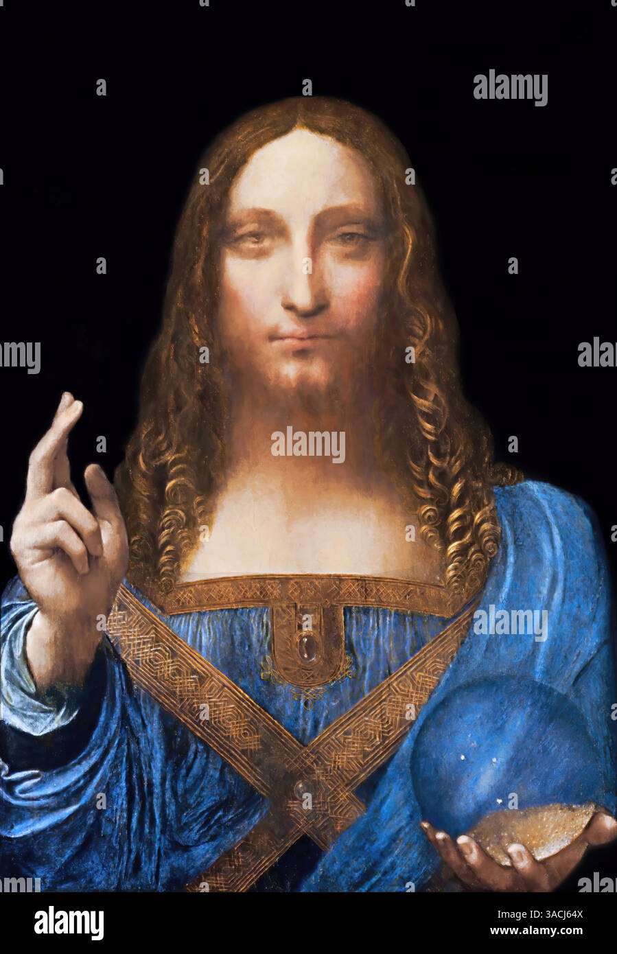 Salvator Mundi, c.1500-15 (painting) Vinci, Leonardo da (1452-1519) Italia Stock Vector Image ...