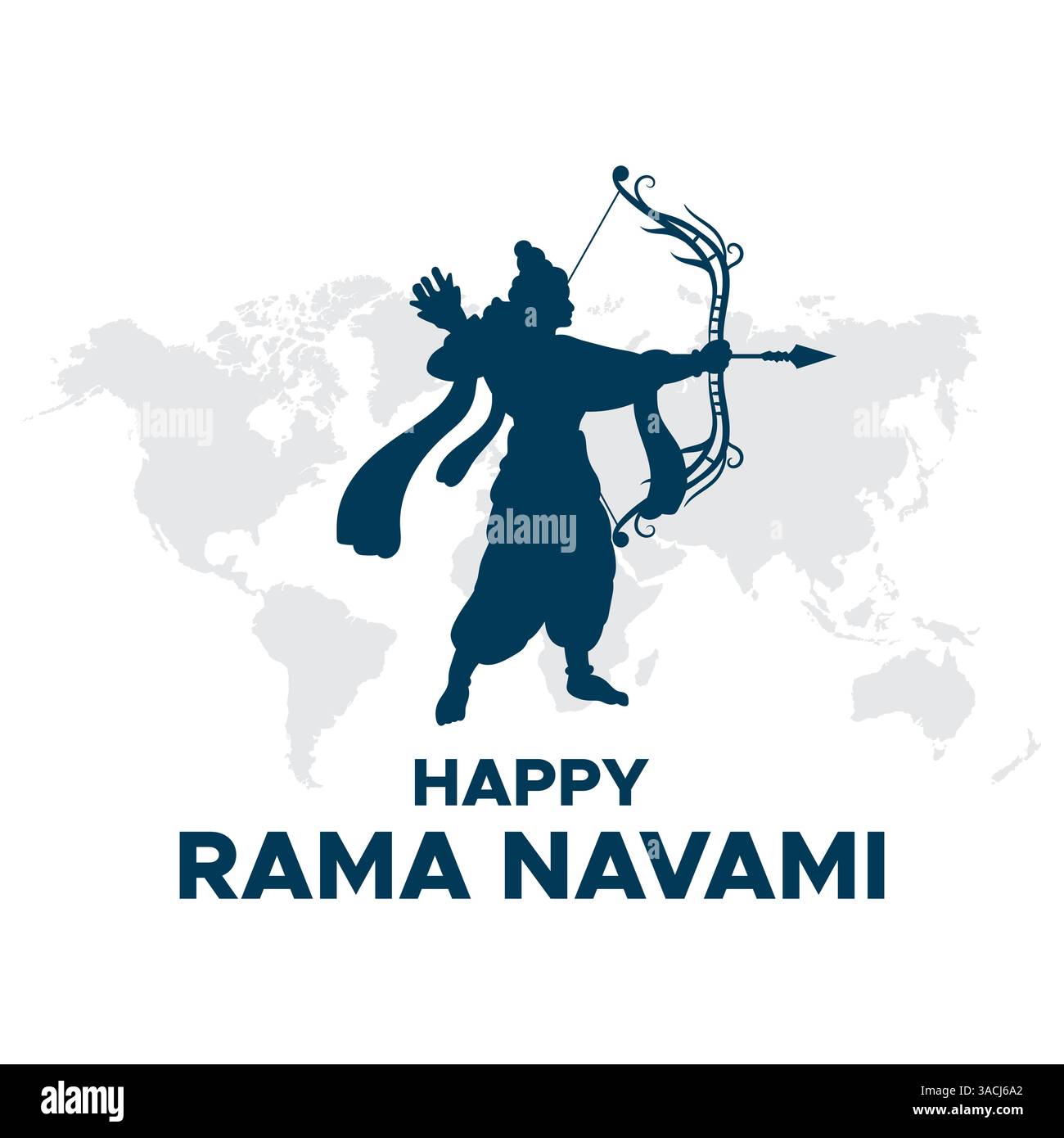 Vector illustration of Happy Ram Navami social media feed template ...
