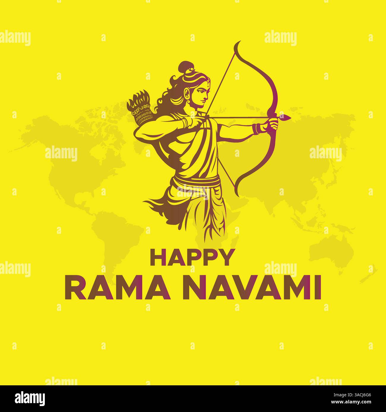 Vector illustration of Happy Ram Navami social media feed template ...