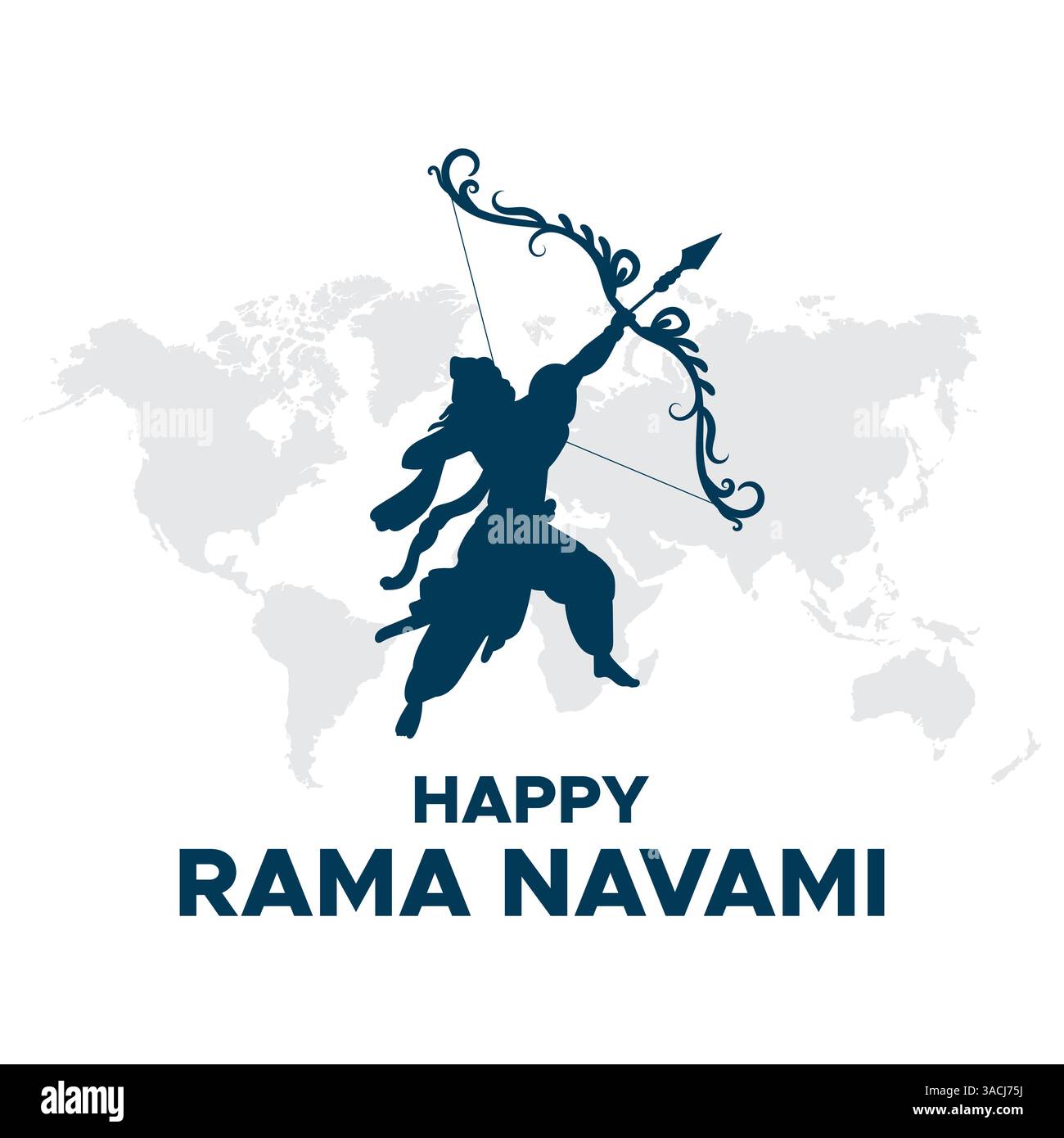 Vector illustration of Happy Ram Navami social media feed template ...