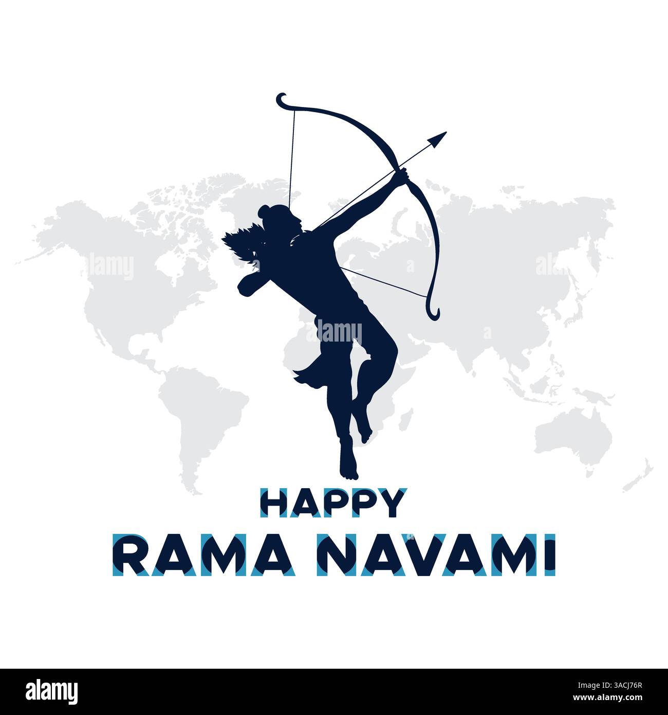 Vector illustration of Happy Ram Navami social media feed template ...