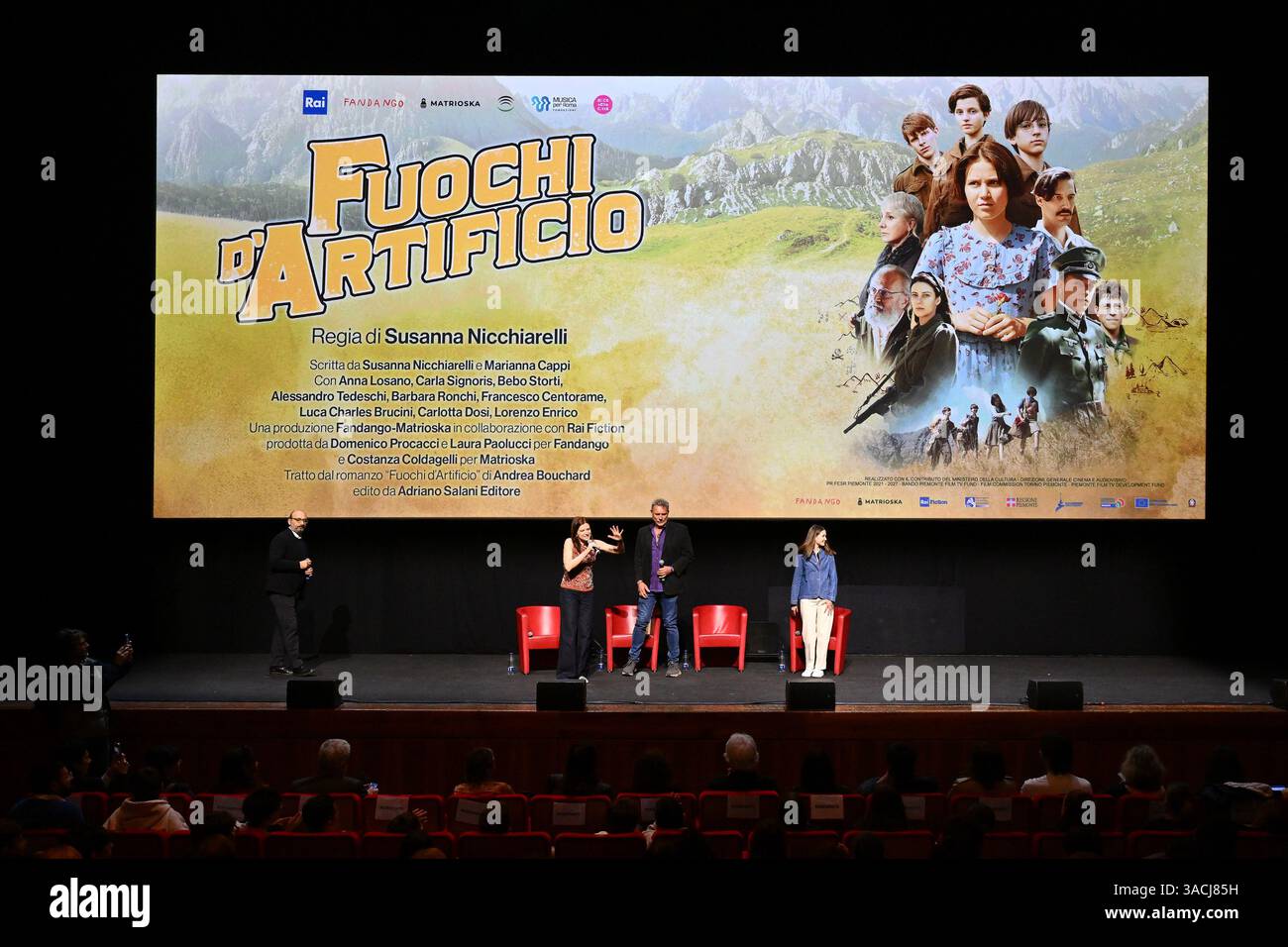 Rome, Italy. 04th Apr, 2025. Susana Nicchiarelli, Andrea Bouchard and ...
