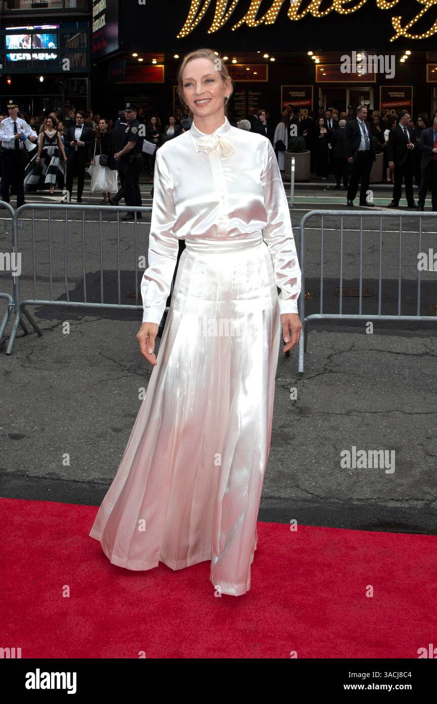 Uma Thurman bei der Broadway-Premiere des Theaterstücks 'Good Night ...