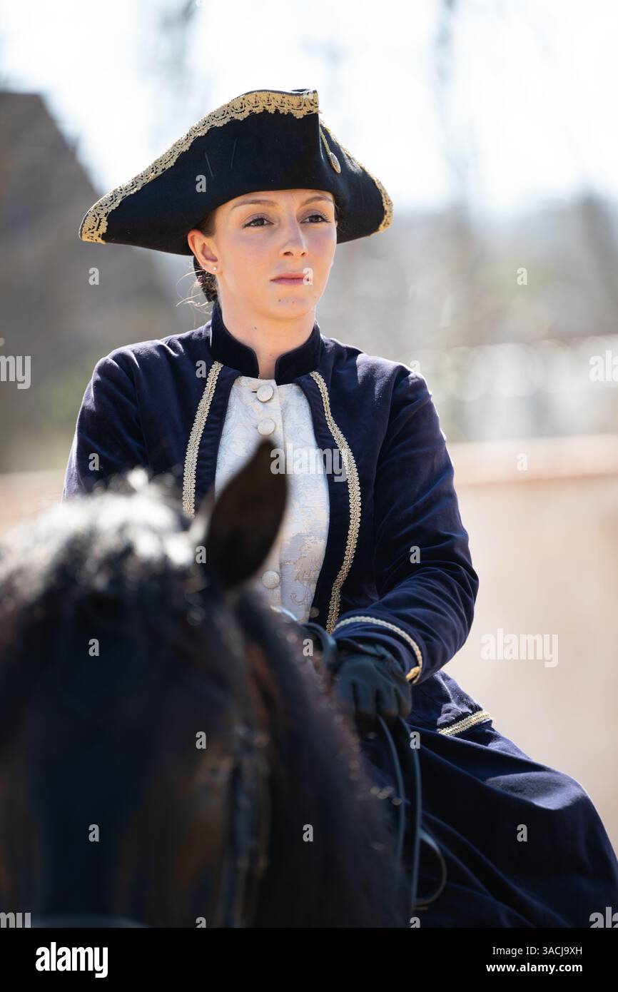 Hermanuv Mestec, Czech Republic. 04th Apr, 2025. Rider at training ...