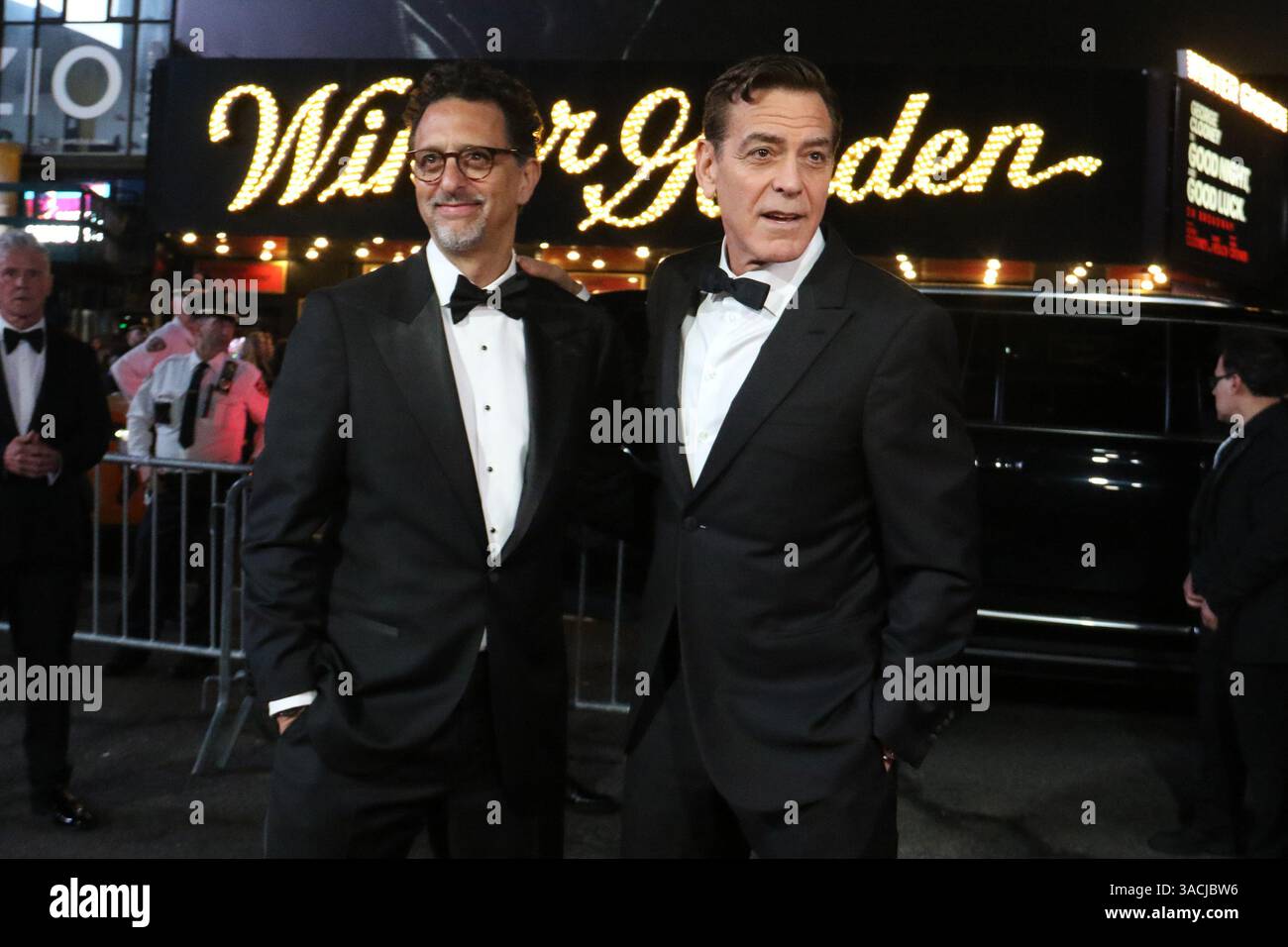 New York, NY, USA. 3rd Apr, 2025. Grant Heslov and George Clooney at ...