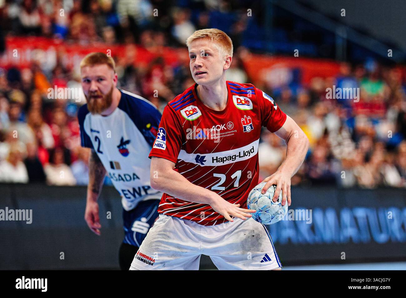7 Meter Wurf/Tor Frederik Bo Andersen (Handball Sport Verein Hamburg ...
