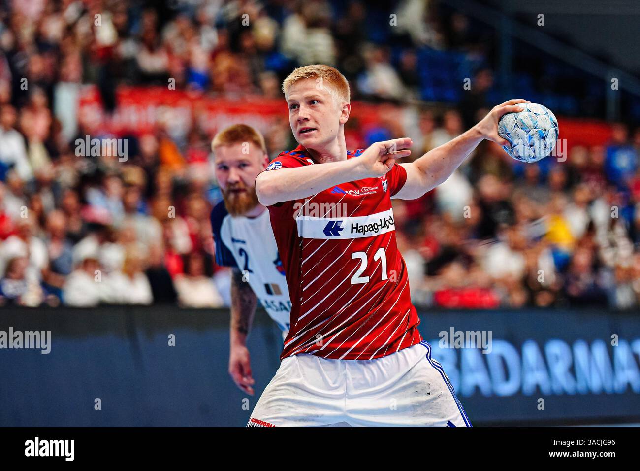 7 Meter Wurf/Tor Frederik Bo Andersen (Handball Sport Verein Hamburg ...