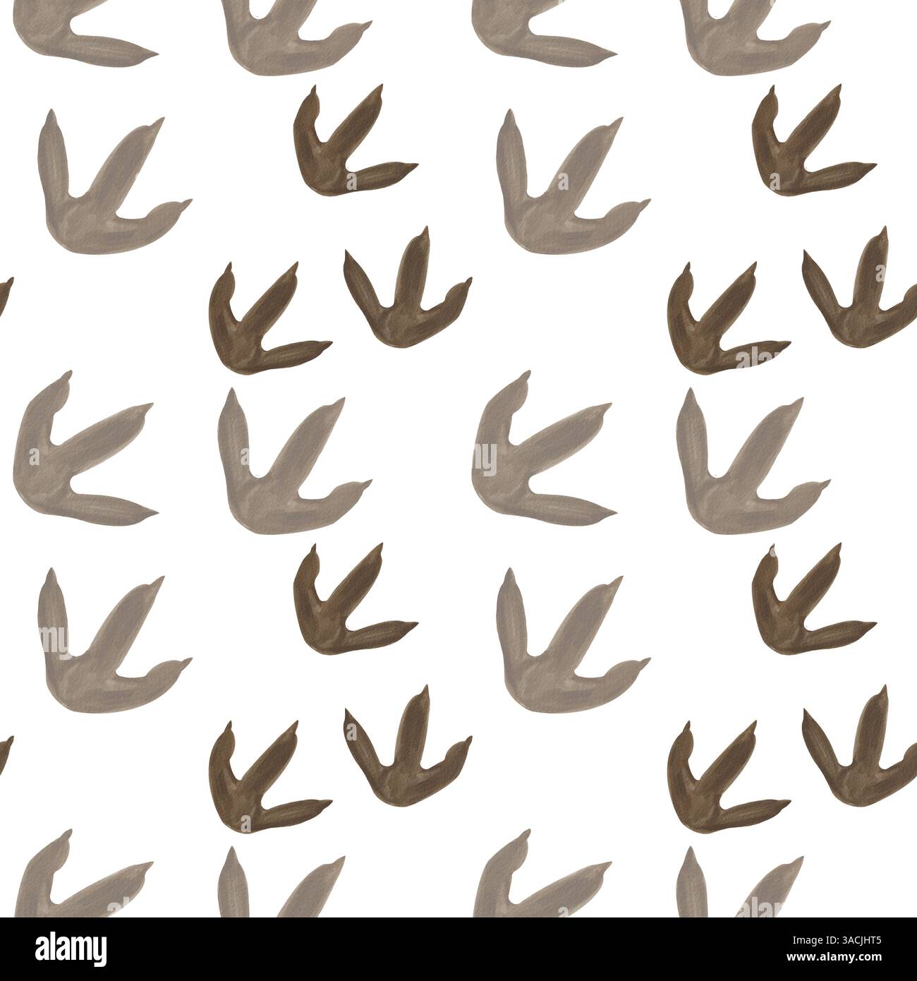 Seamless pattern Predator paw print with three fingers. animal ...