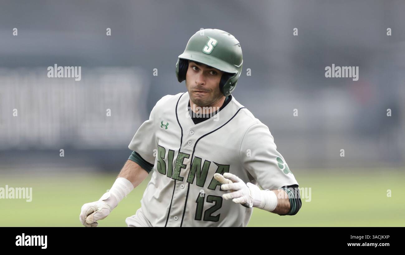Siena's Sean Camacho during an NCAA baseball game against Fairleigh ...