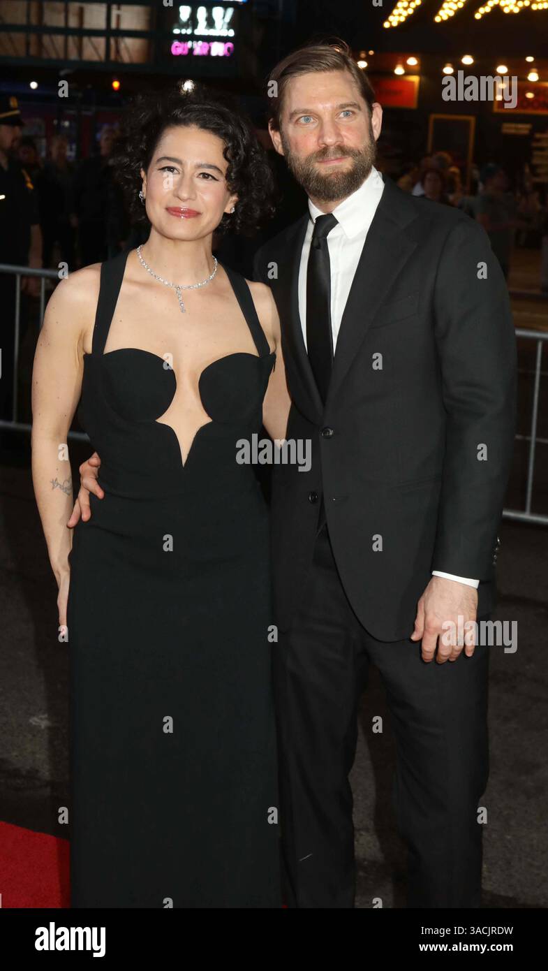 April 3, 2025, New York, New York, USA: Actor ILANA GLAZER and husband ...