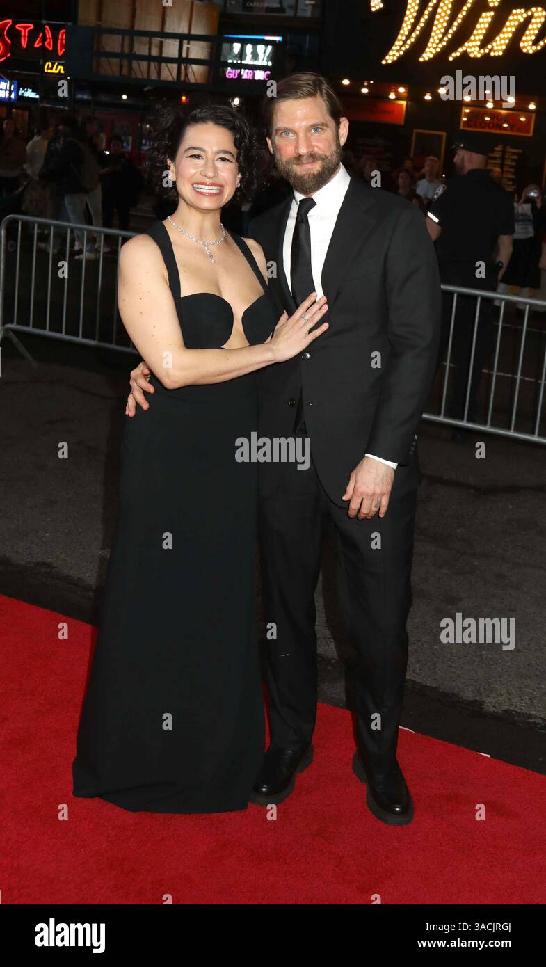 April 3, 2025, New York, New York, USA: Actor ILANA GLAZER and husband ...