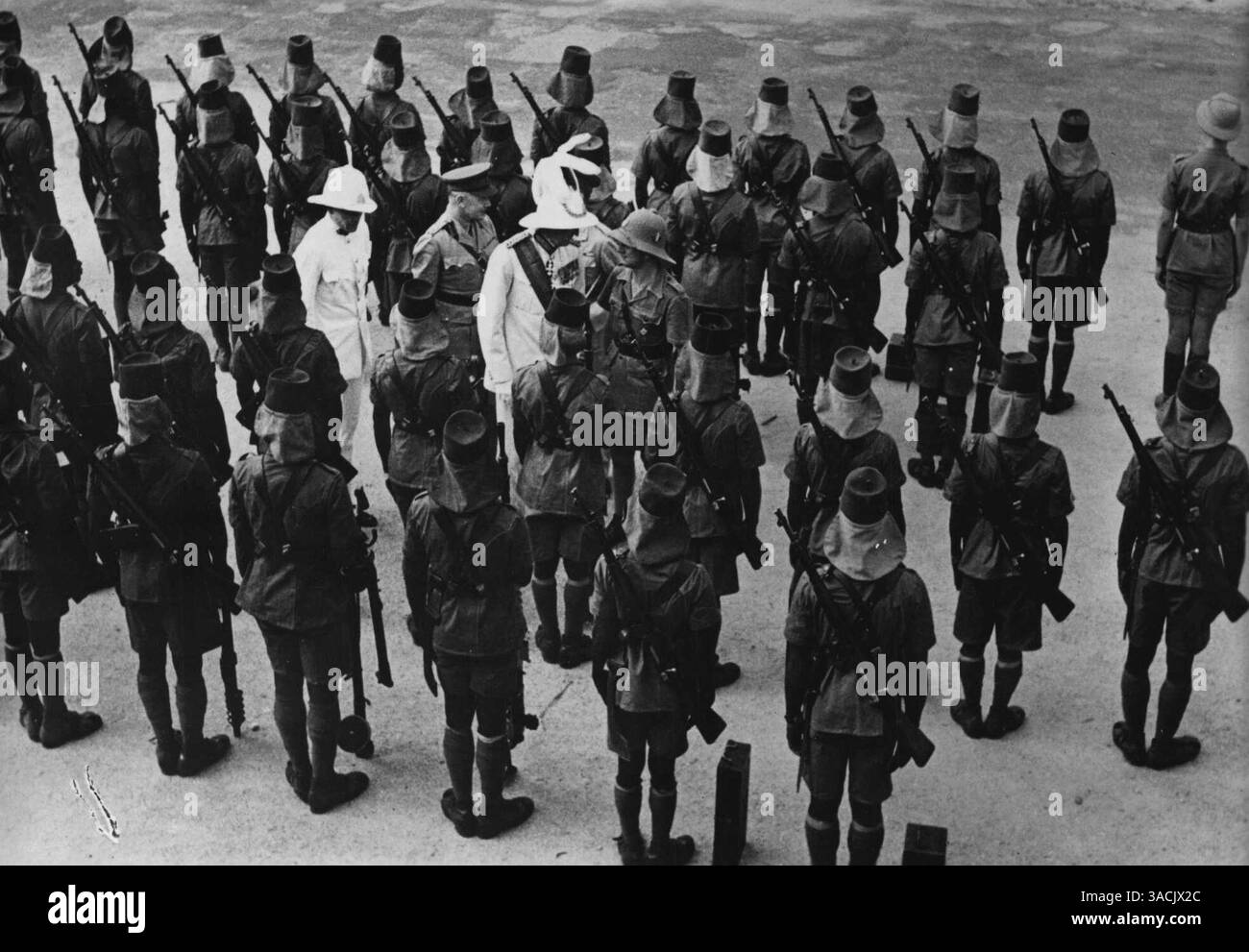 Public Force of the Belgian Congo - A contingent of Belgian colonial ...