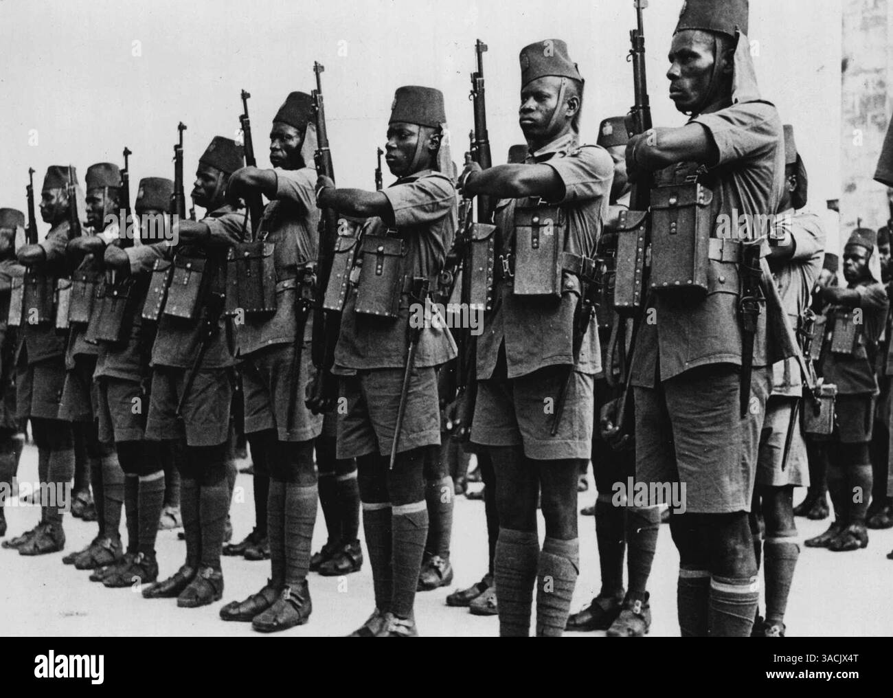 Public Forces Belgian Congo - A contingent of Belgian colonial troops ...