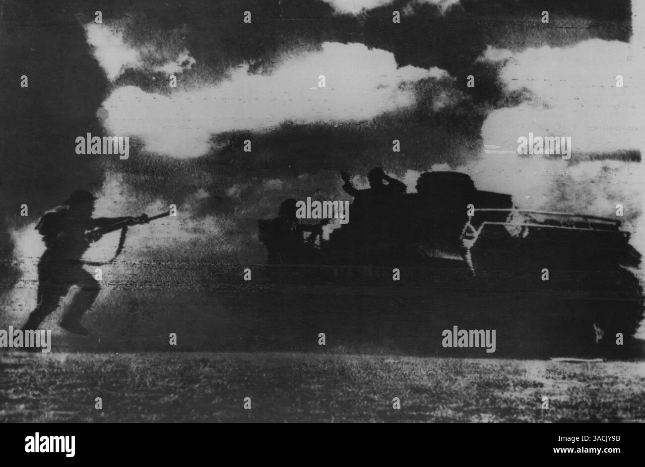 Nazi tank crew surrenders at Bayonet Point. German tank crew surrenders ...