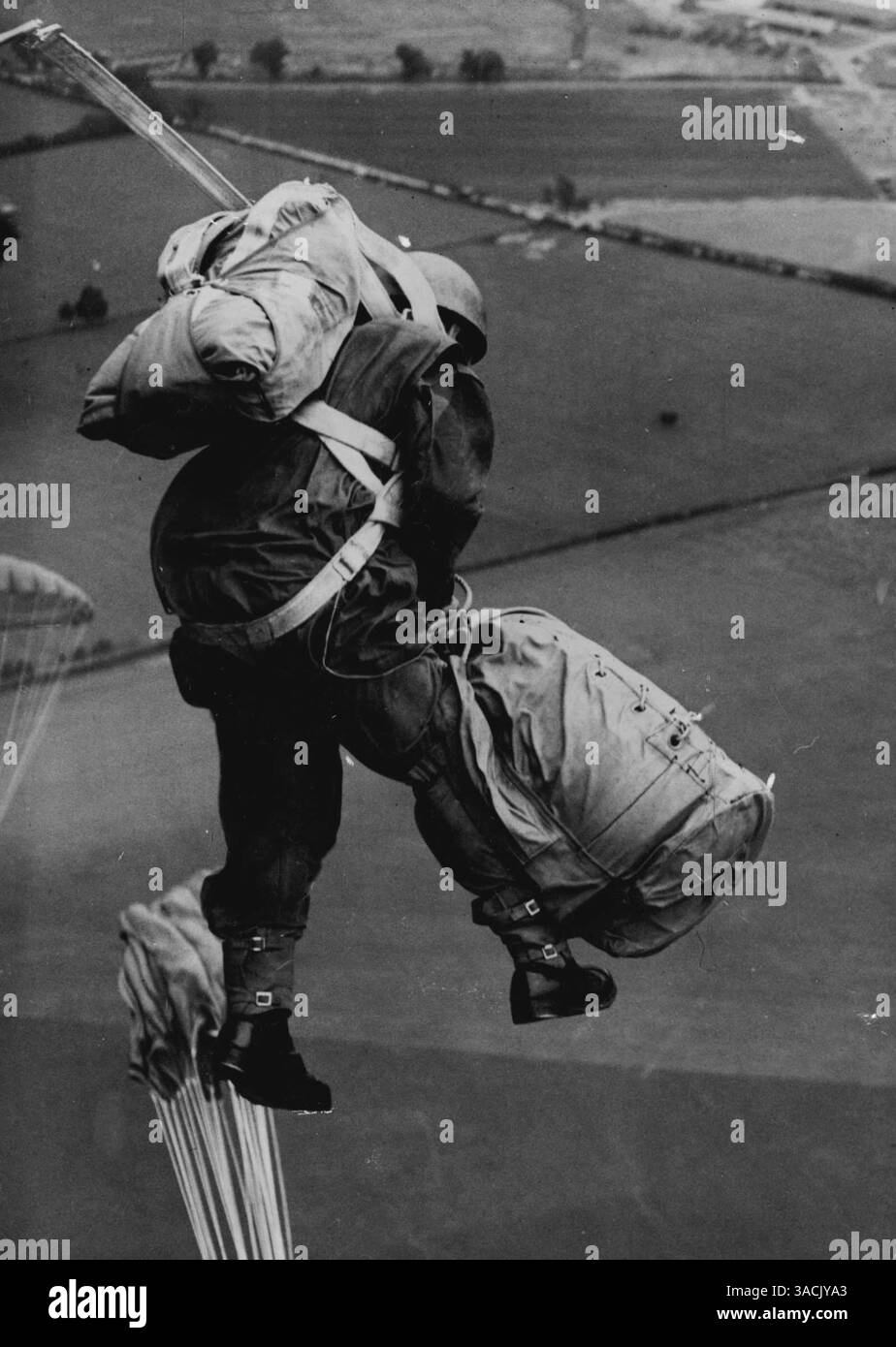 A jump into space, a pull of the ripcord and the paratrooper falls ...