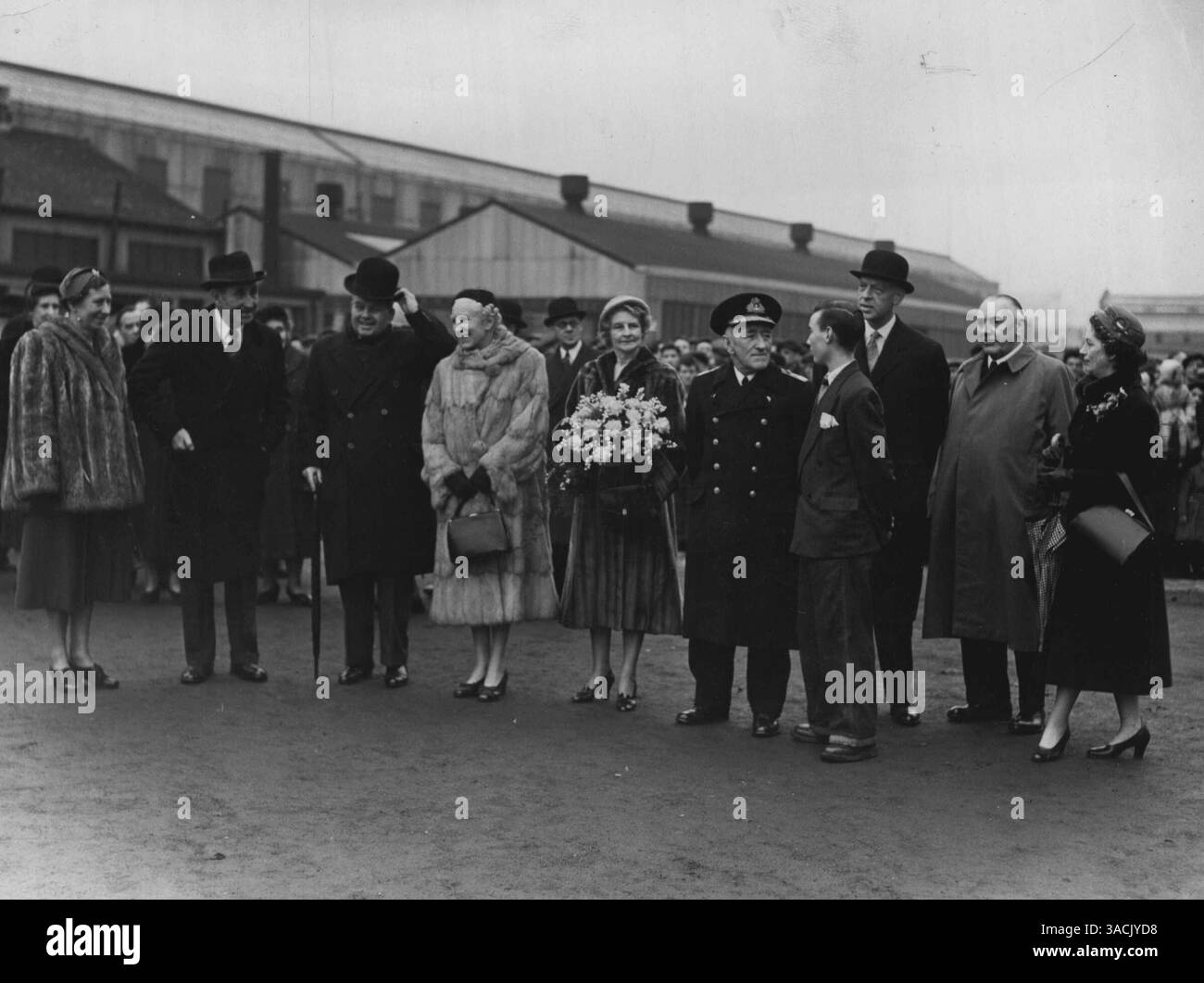 Launch Of T.S.S. "Iberia" Left to right: Viscountess Brookeborough The ...