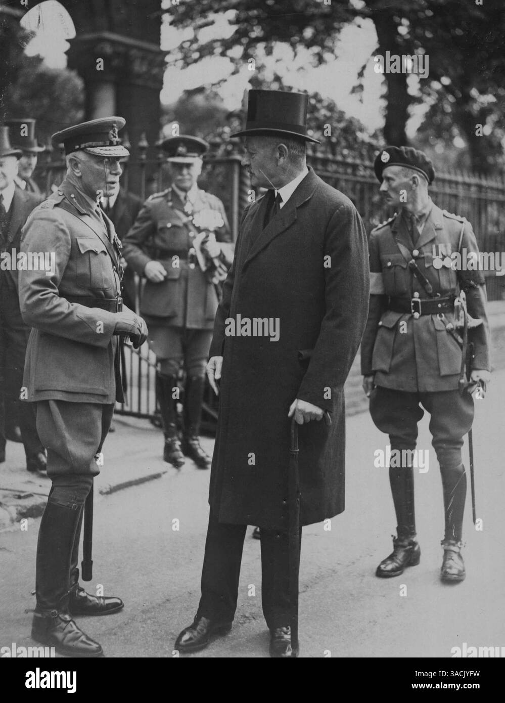 OPS. Viscount Lord Byng at the ceremony A memorial service to General ...