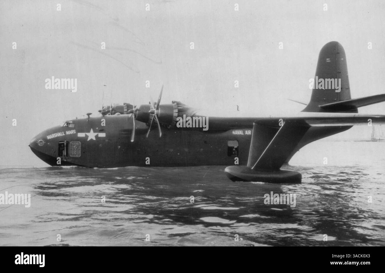 Giant Flying Boat Marshall Mars Arrives -- The 72-ton glant seaplane ...