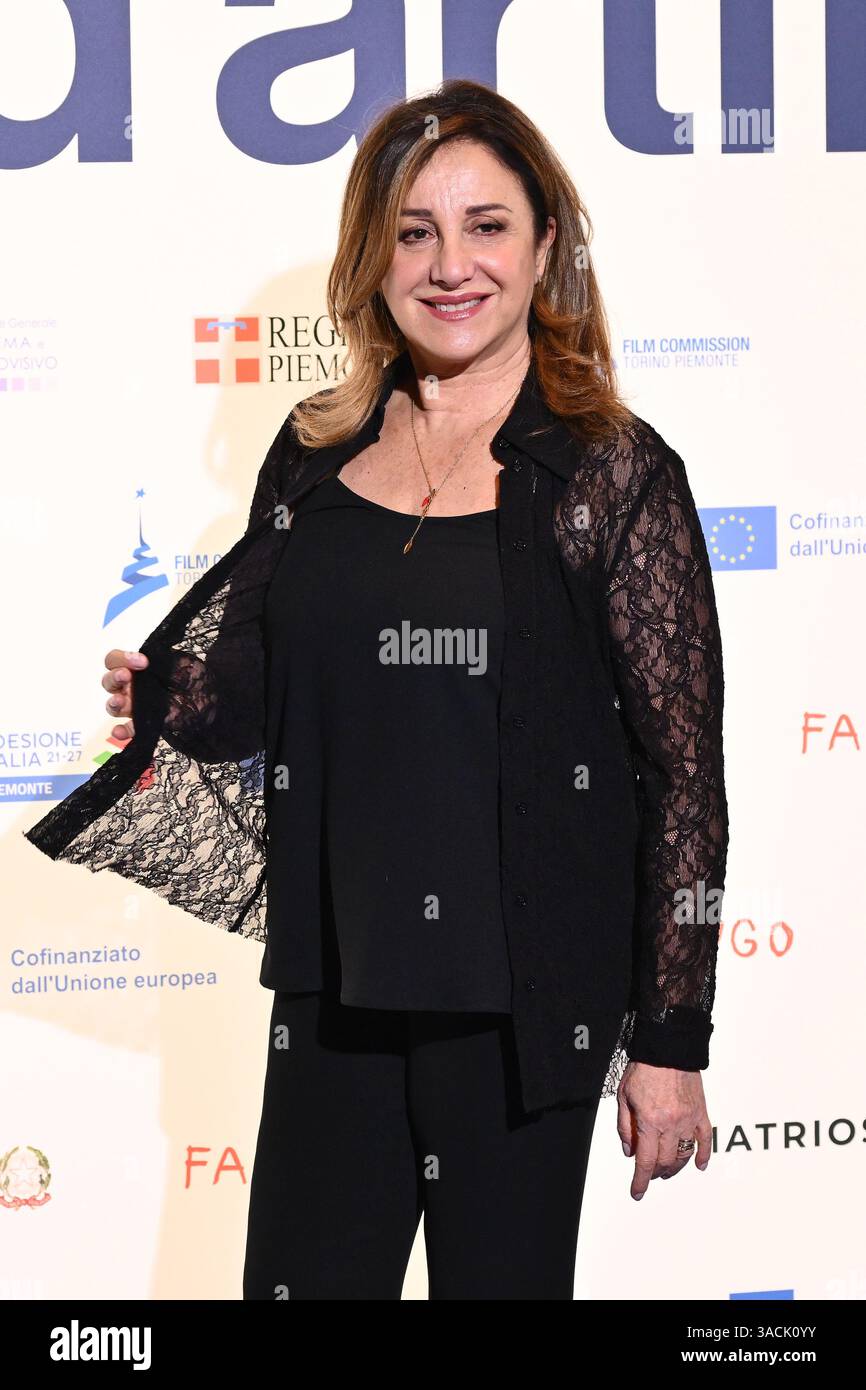 Carla Signoris attend the photocall for the presentation of Fuochi d ...