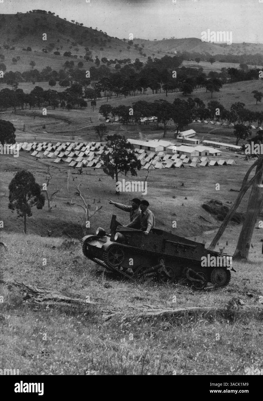 Gun Carrier of the 2/8th Cavalry Regiment tops a height overlooking the ...