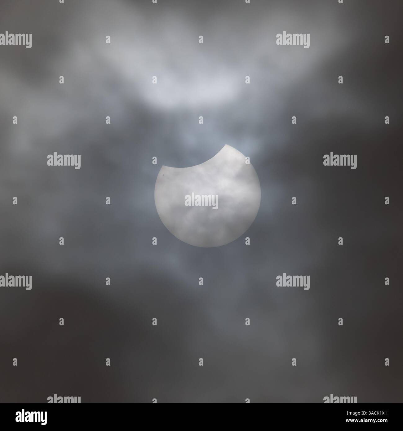 partial eclipse of the sun from Cornwall 29 March 2025 Stock Photo - Alamy