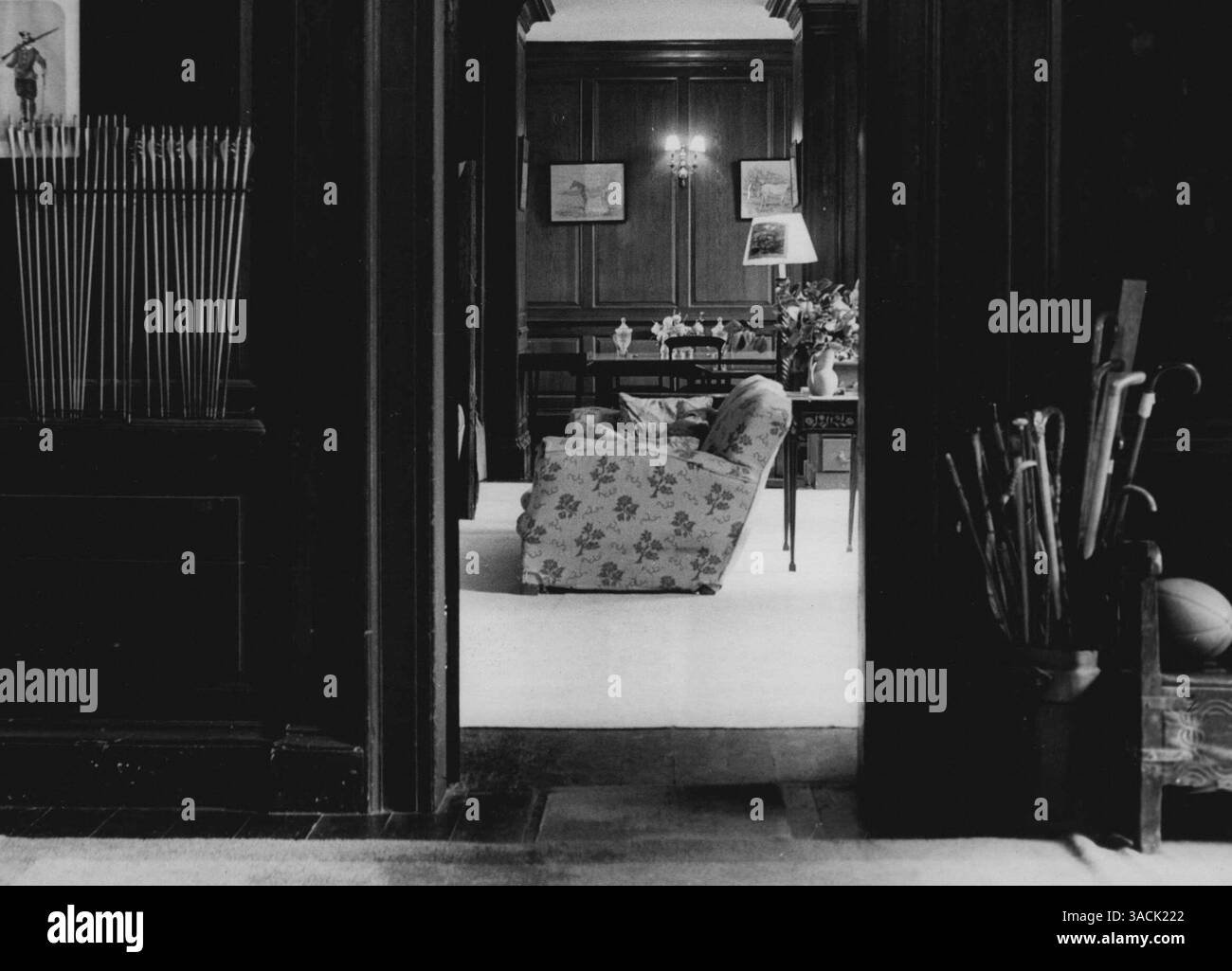 Daphne Du Maurier At Home At Menabilly Looking from the hall, through ...