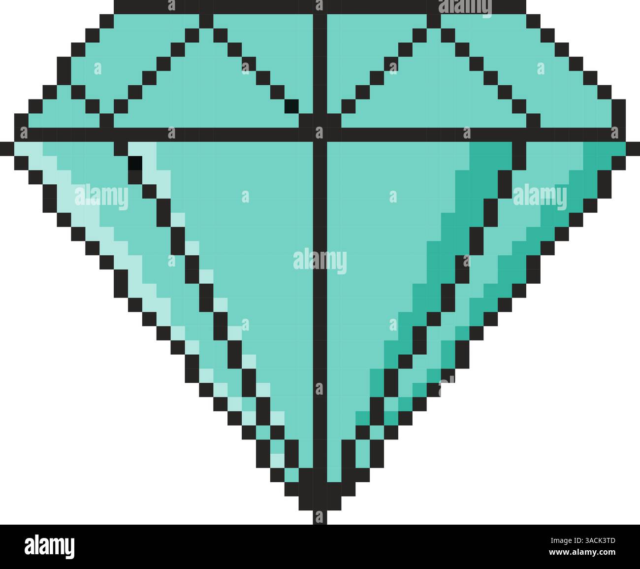Diamond icon. Pixel art object in 8 bit style. Retro 80s,90s video game ...