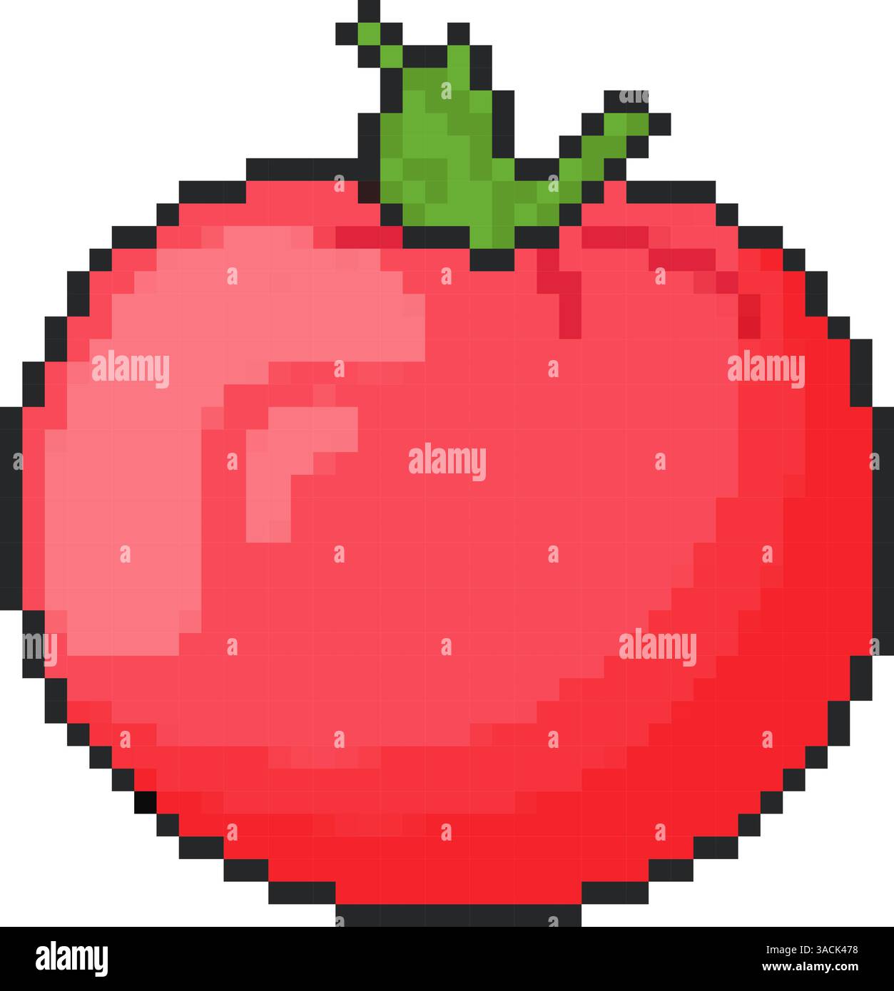 Pixel art tomato icon in 8 bit style. Retro 80s,90s video game graphics ...