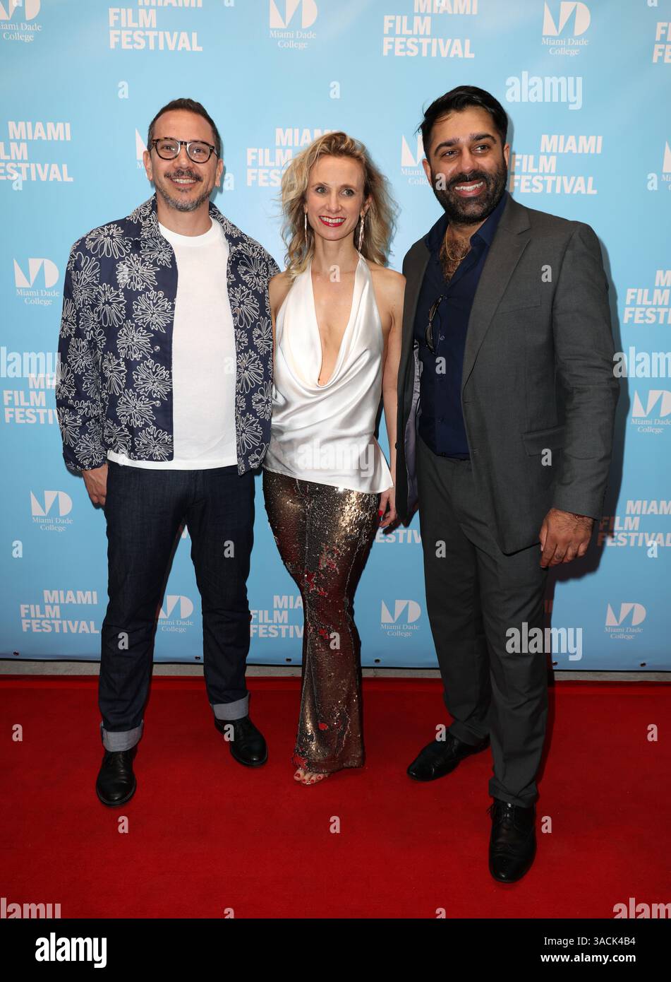 MIAMI, FL-APRIL 3: Dean Ronalds (director), Emanuela Galliussi (Actor ...