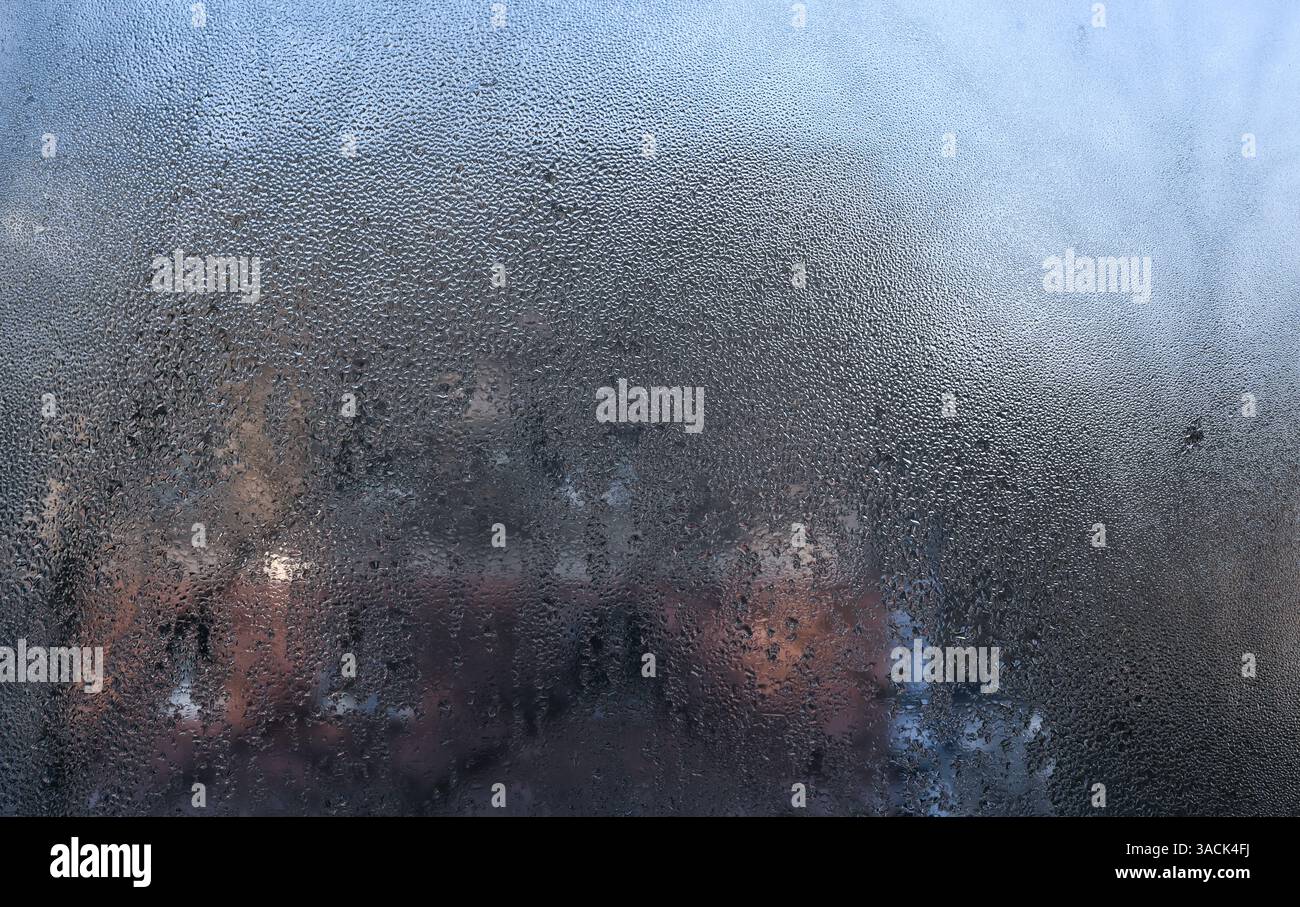 abstract wet glass background. view from the window Stock Photo - Alamy