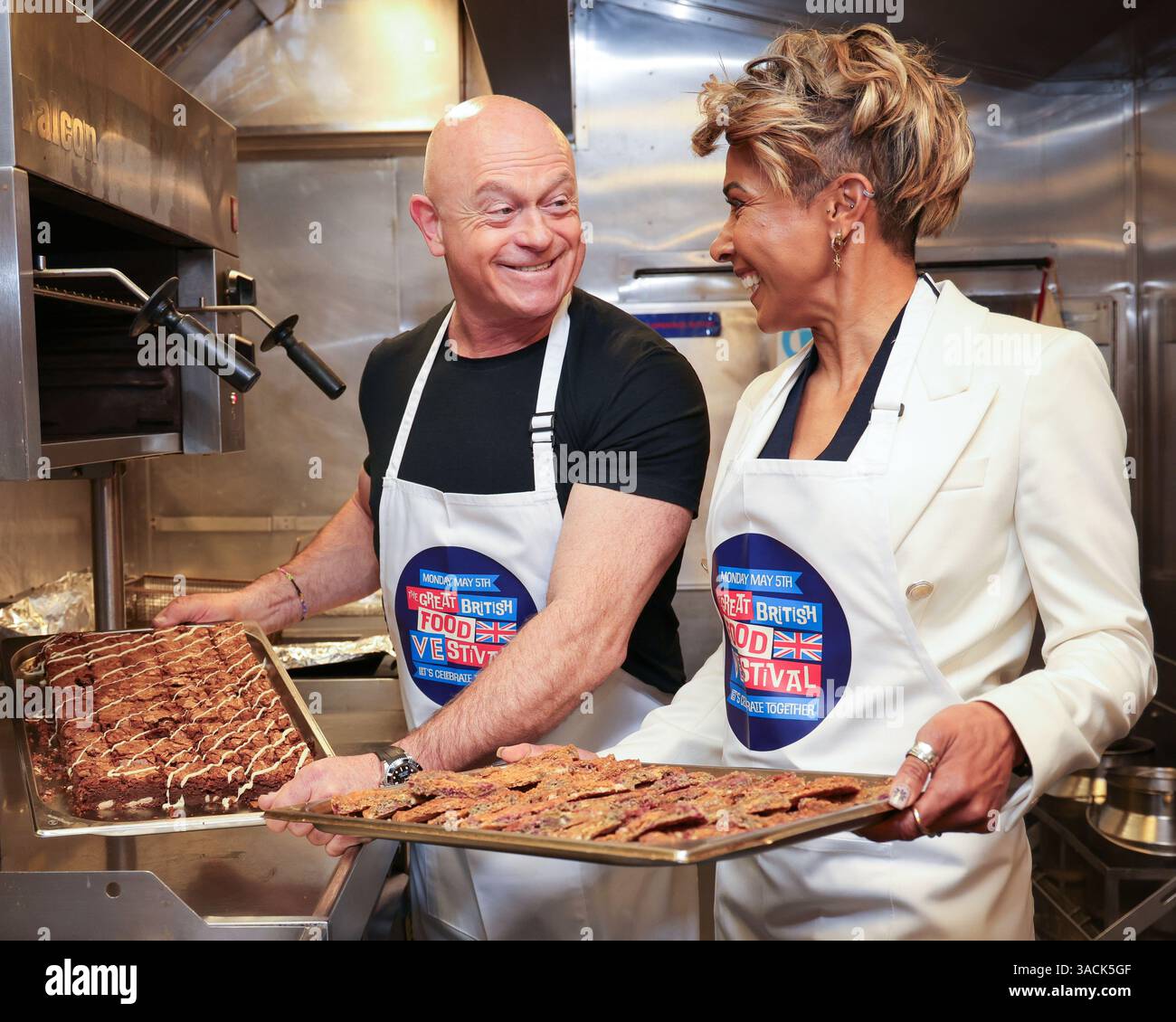 Ministry of Defence handout photo of Ross Kemp and Dame Kelly Holmes ...