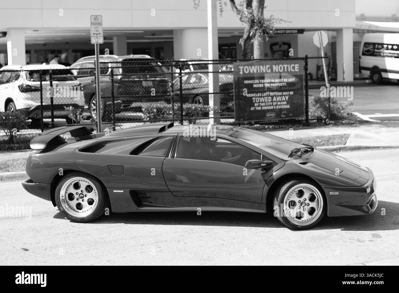 Miami Beach, Florida USA - April 15, 2021: red Lamborghini diablo ...