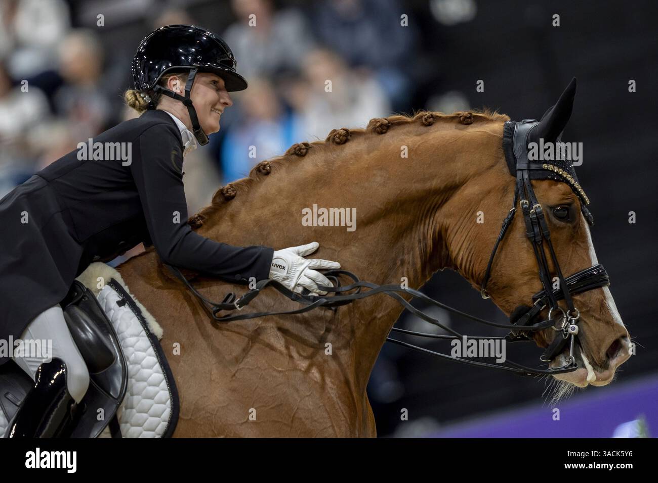 Bianca Nowag-Aulenbrock of Germany on Florine OLD competes during the ...