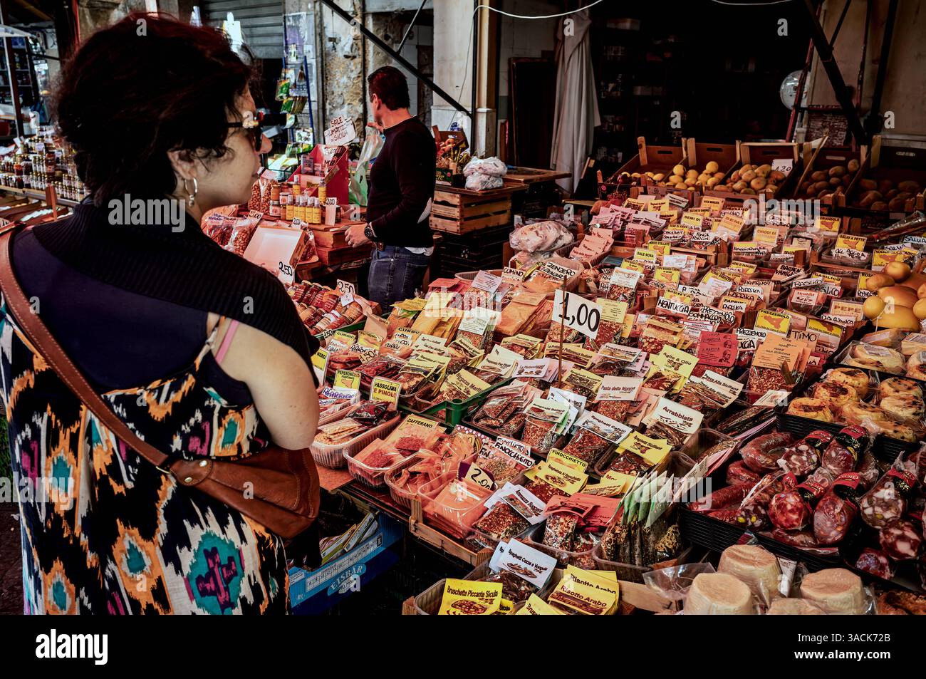 The Ballaro Market in Palermo PALERMO, ITALY APRIL 4: Various local ...