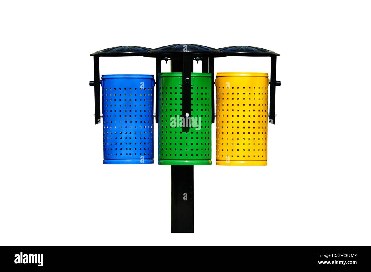 multicolor recycle bins for separate type of waste recycle isolated on ...