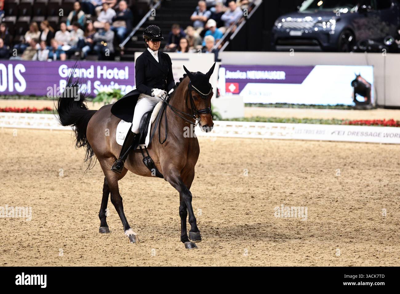 Jessica Neuhauser of Switzerland with Rockson during the Grand Hotel ...