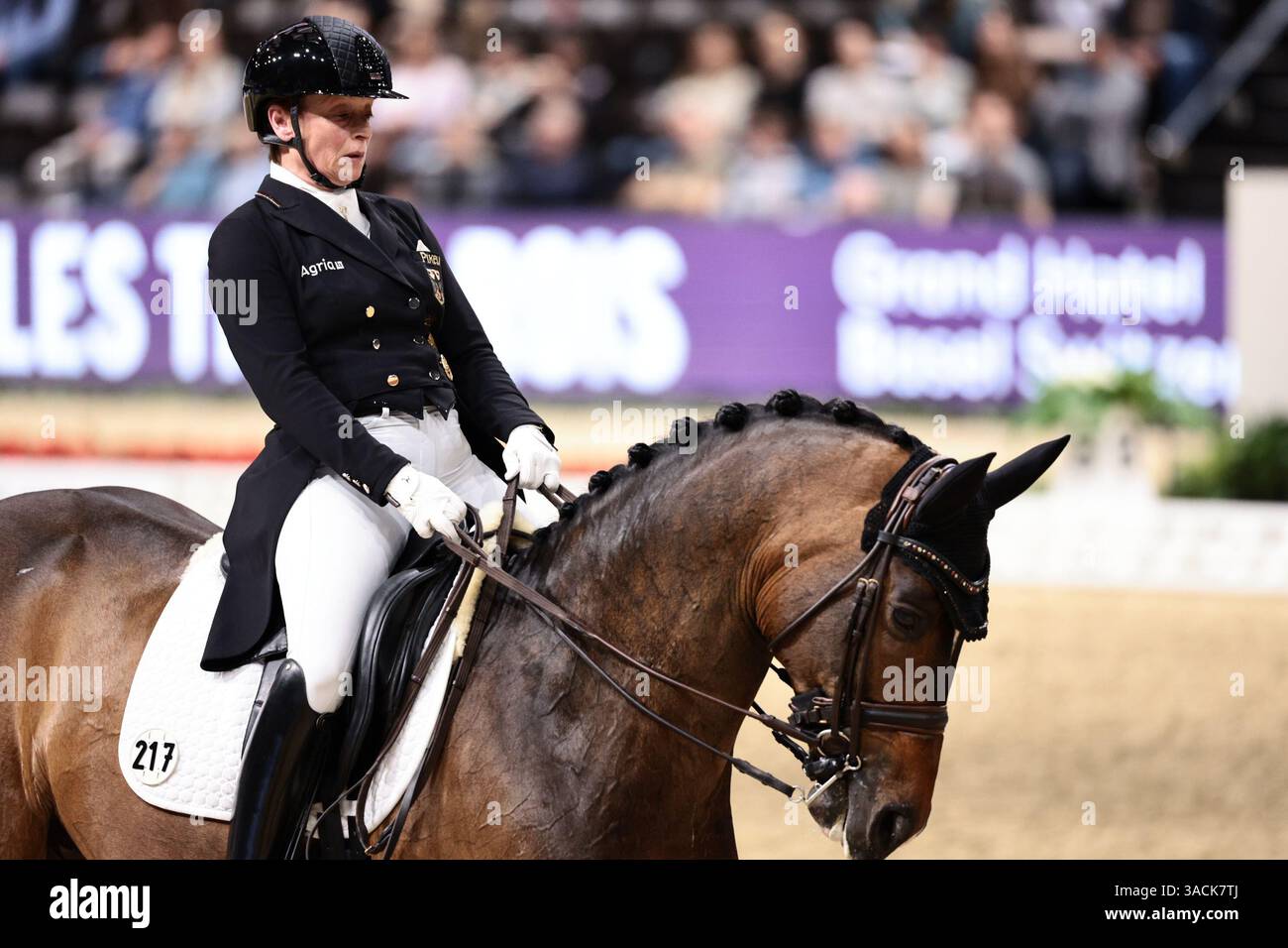 Isabell Werth of Germany with DSP Quantaz during the Grand Hotel Les ...
