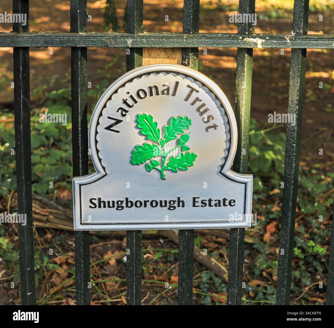 National Trust omega sign at Shugborough Estate, Great Haywood, near to ...