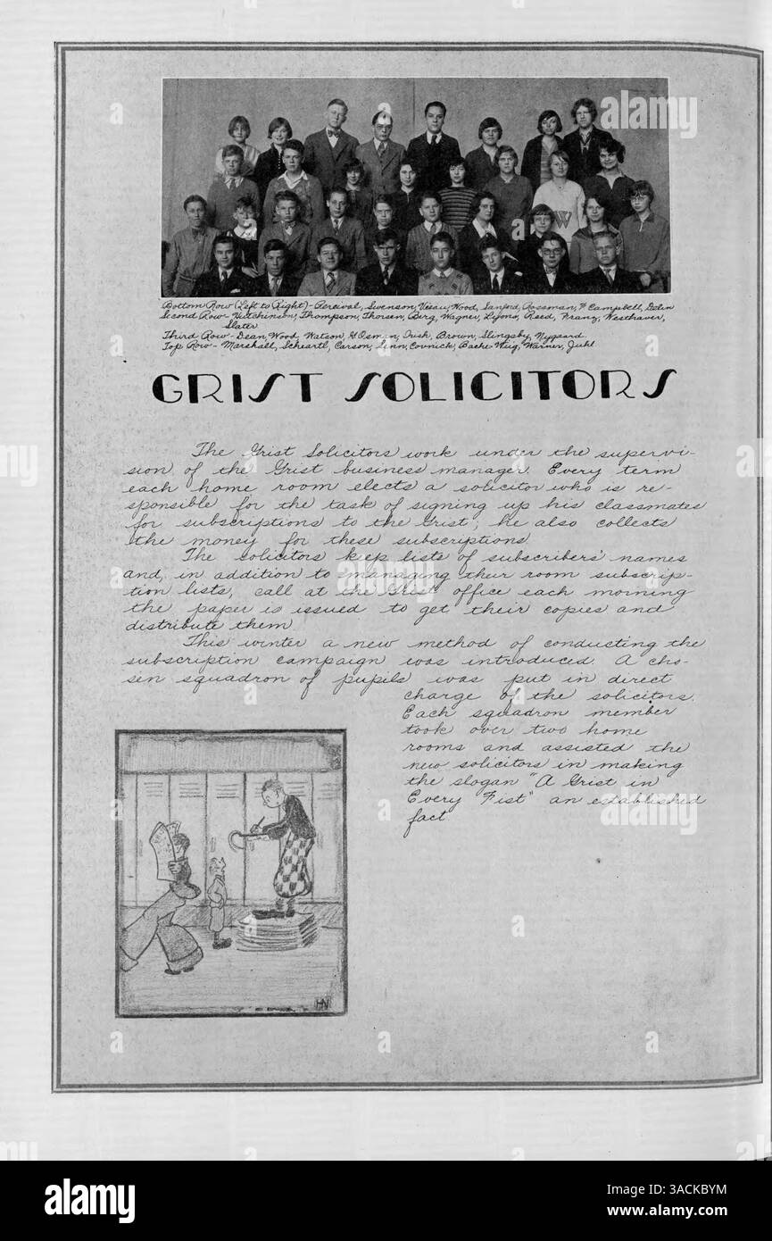 The 1929 'Wahian' yearbook details significant events at Washburn High ...