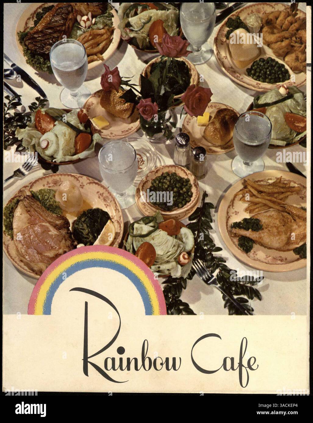 A colorized photograph of the restaurant exterior hi-res stock ...
