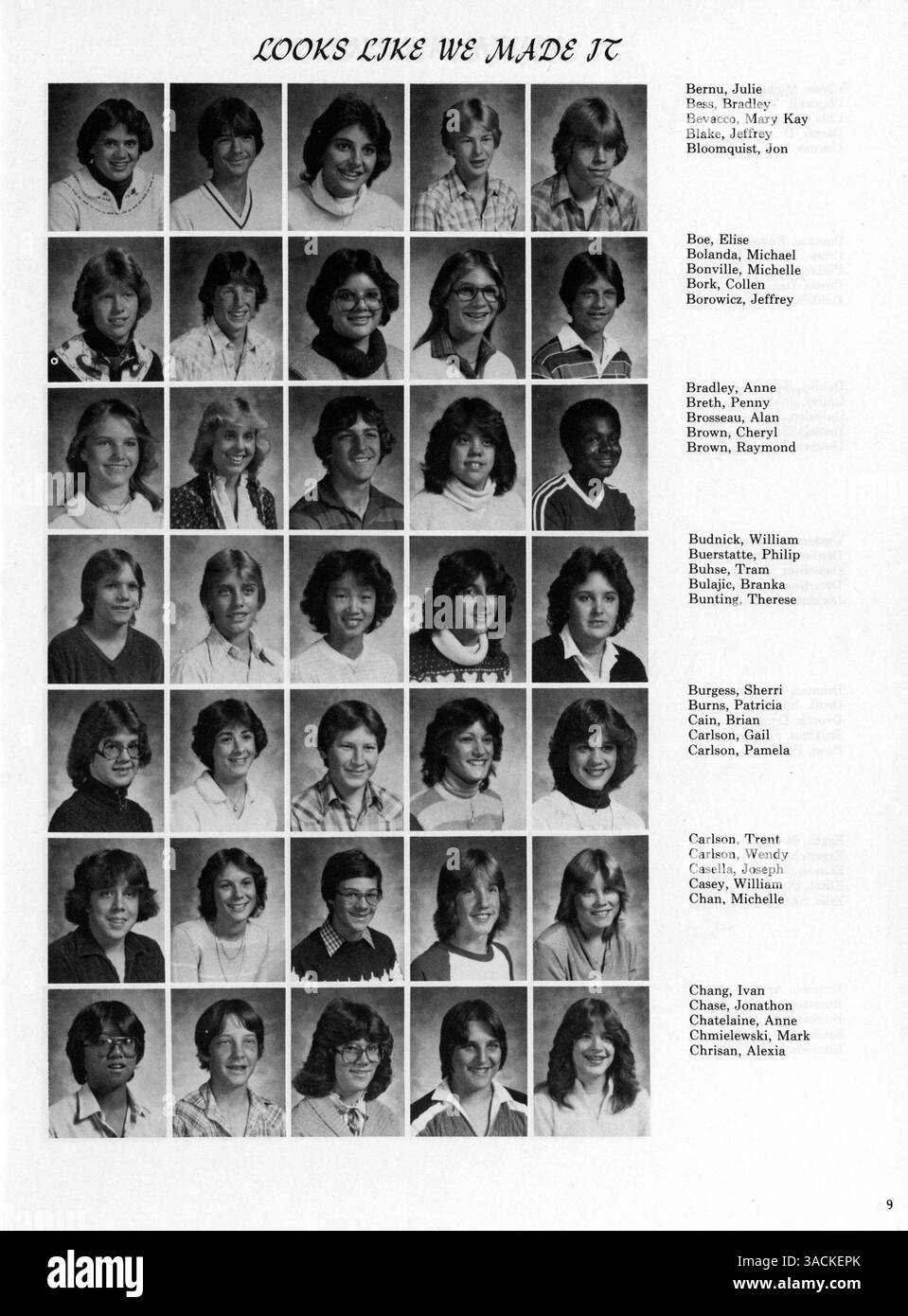 This junior high school yearbook for 1981-1982 features documentation ...