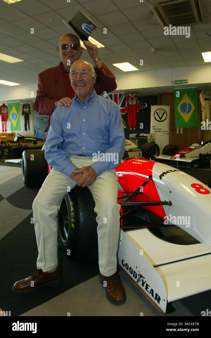 L to R): Tom Wheatcroft (GBR), Donington circuit owner, and Murray ...
