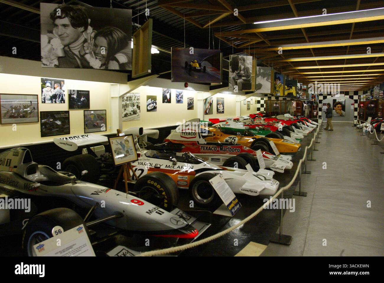 The Keith Sutton prints of Ayrton Senna (BRA) that are on display in ...