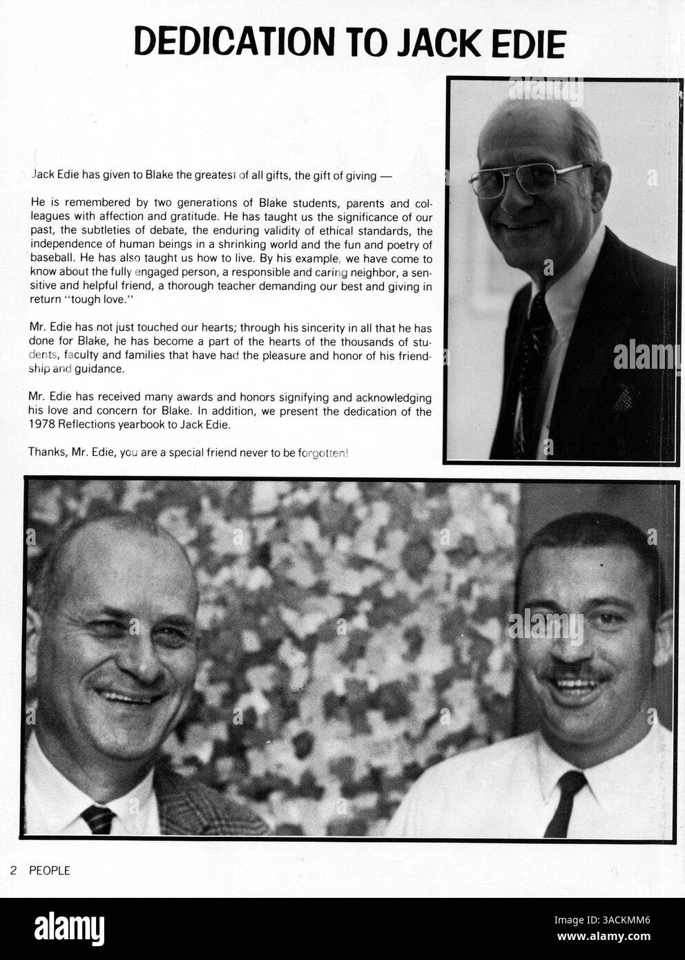 Yearbook from blake school in 1978 highlights the activities hi-res stock photography and images ...