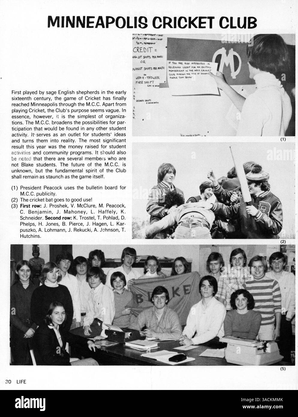 Documenting the key events of the 1977 1978 school year hi-res stock ...