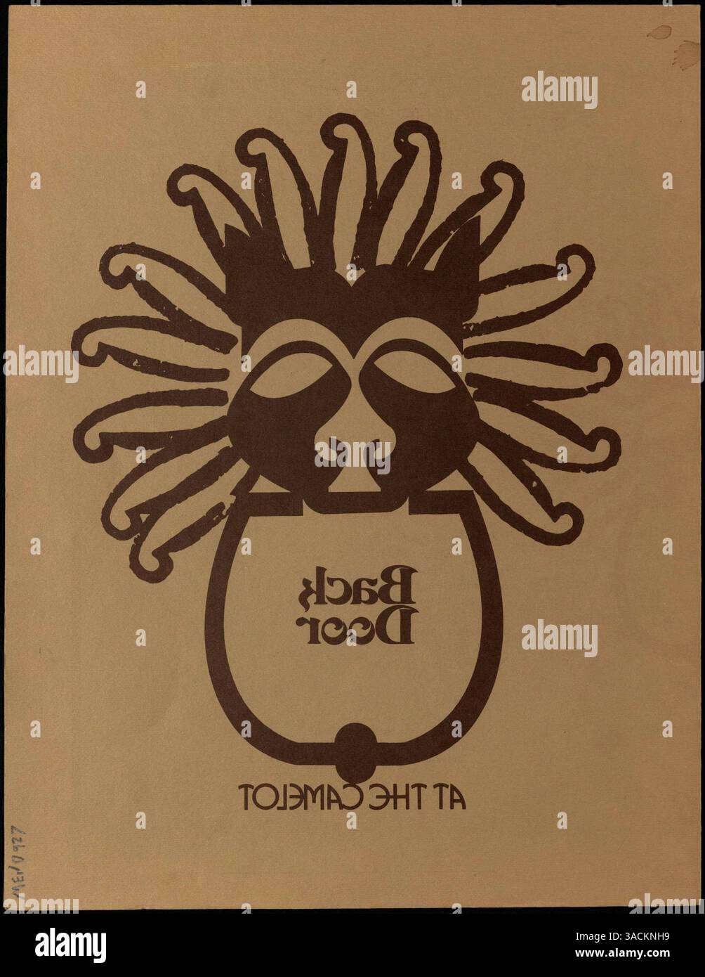 Featuring a door knocker design the menu lists meat entrees hi-res ...
