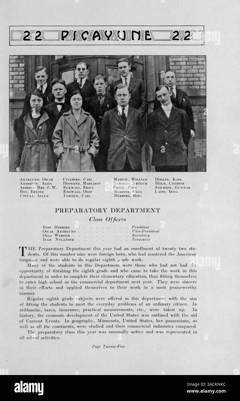 The 1922 edition of The Picayune yearbook highlights the students ...