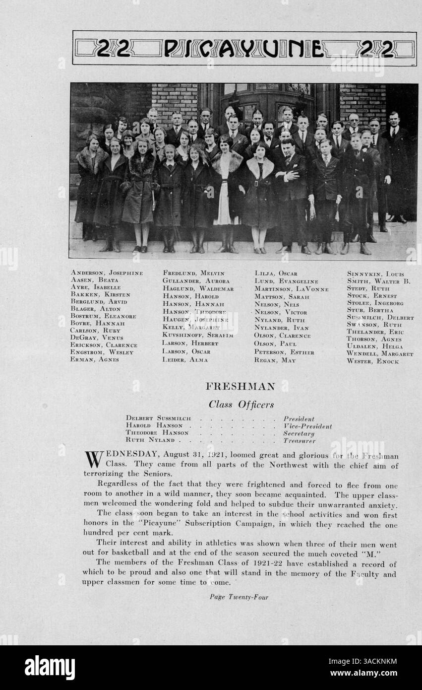 The Picayune yearbook for 1922 details the academic and social ...